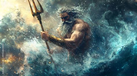 Greek God Poseidon Illustration Poseidon Olympians In Ancient Greek