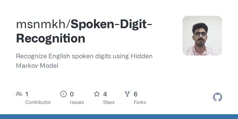 Github Msnmkh Spoken Digit Recognition Recognize English Spoken Digits Using Hidden Markov Model