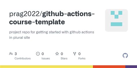 Github Prag2022github Actions Course Template Project Repo For Getting Started With Github