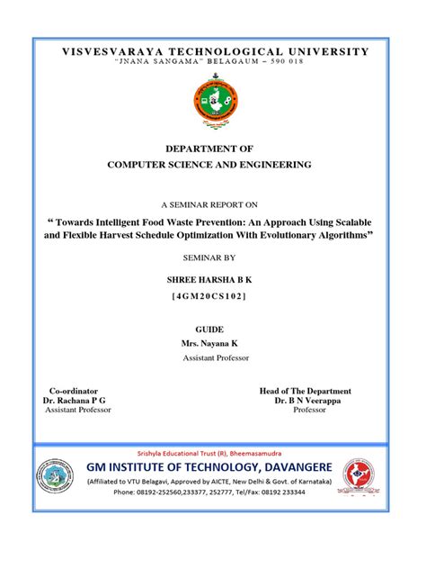 Report Technical Seminar Pdf Mathematical Optimization Statistics