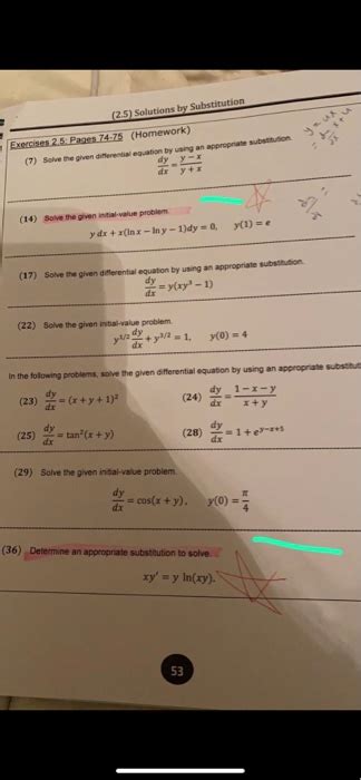 Solved 25 Solutions By Substitution Exercises 25 Pages