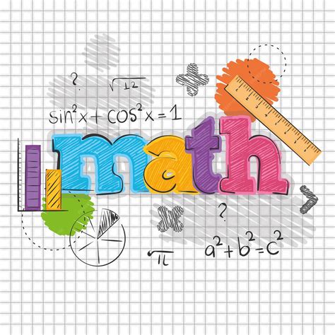 Premium Vector Math Class Lettering With Formulas On A Notebook Paper