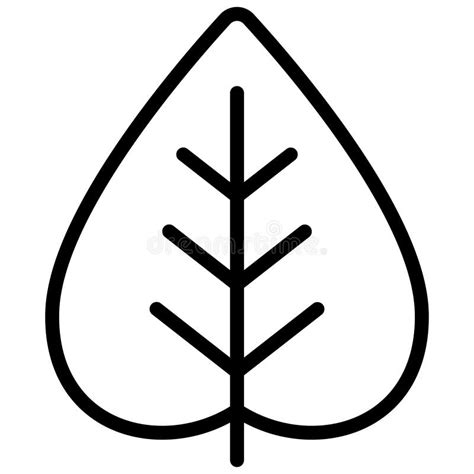 Leaf Vector Outline Icon Modern Thin Line Symbols Collection Of