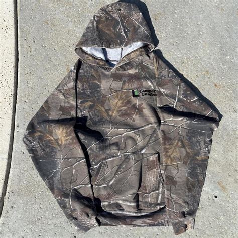 Vintage 90s Real Tree Camo Hoodie M Camo Depop