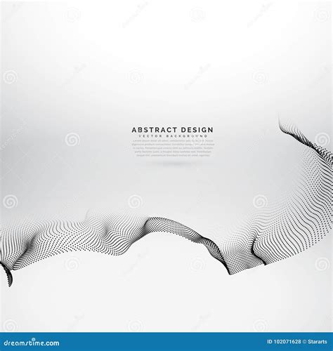 Dynamic Wave Of Vector Particles Stock Vector Illustration Of Technology Design 102071628