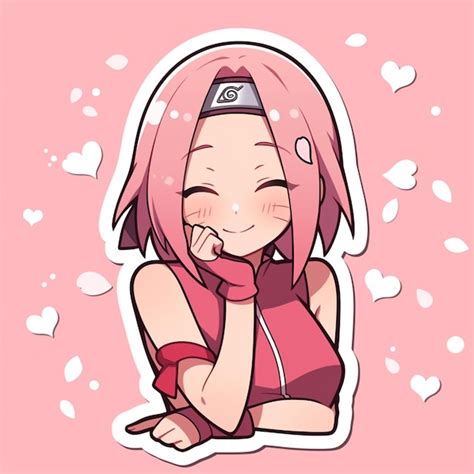 Chica De Anime Con Cabello Rosa Y Ojos Rosados Sentada En Una