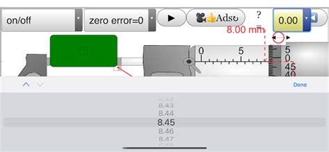 Micrometer App Version Full Screen Javascript Html5 Applet Simulation