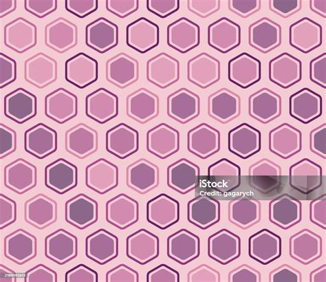 완벽 한 육각형 배경입니다 대담한 둥근 육각형 패딩이 있는 모자이크 셀 내부 고체 셀 핑크 컬러 톤 육각형 세포 타일링 가능한 패턴입니다 완벽 한 벡터 그림입니다 가리기에