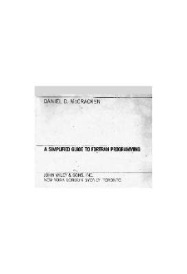 A Simplified Guide To Fortran Programming Y M C A College Of