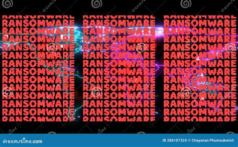 Hundred Digital Light Global Map And Bold Ransomware Text Full Screen Concept Hacker Use