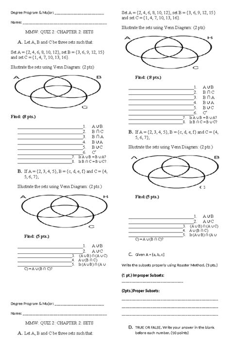 MMW SET QUIZ MMW Degree Program Major Name Studocu