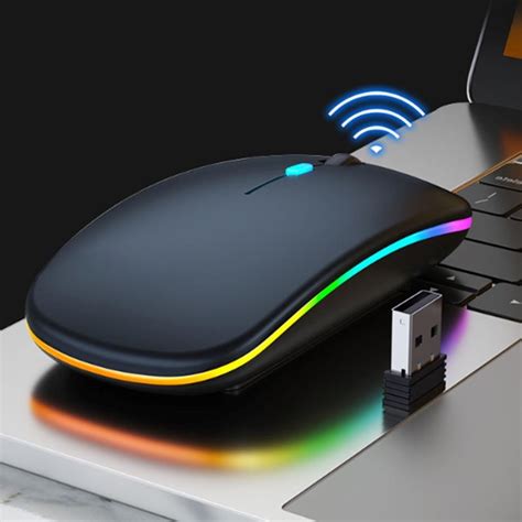 Mouse Sem Fio com Bluetooth Recarregável Wireless Led Rgb Ergonômico Shopee Brasil