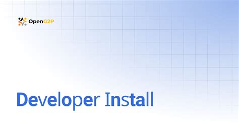 Developer Install Openg2p Docs