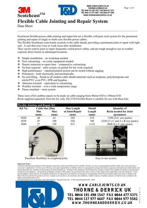 Pdf 3m Scotchcast Flexible Cable Joint Dokumen Tips