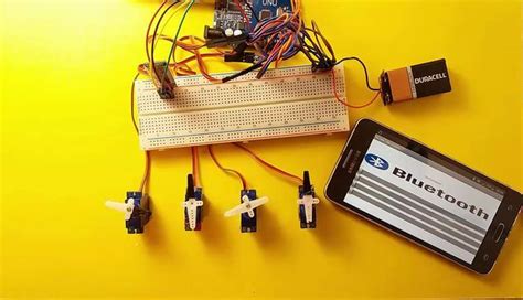 Arduino Multi Servo Motor Control Via Bluetooth
