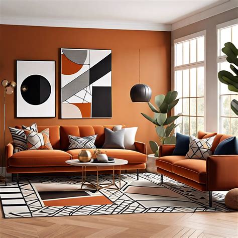 Living Room Ideas With Burnt Orange Sofa