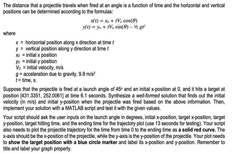 Solved The Distance That A Projectile Travels When Fired