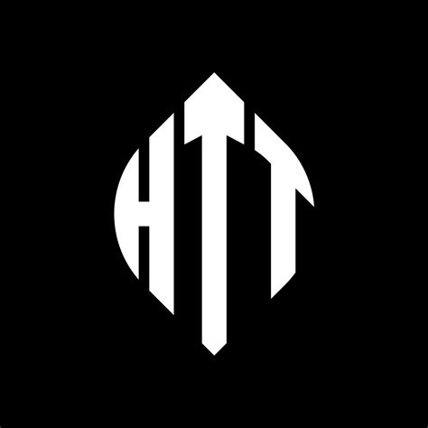 Htt Circle Letter Logo Design With Circle And Ellipse Shape Htt