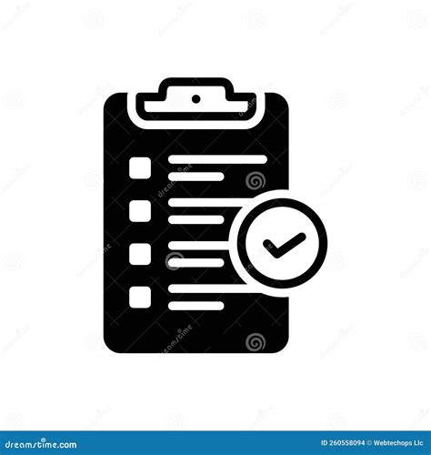 Black Solid Icon For Standards Procedure And Compliance Stock Vector