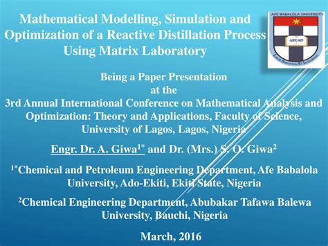 Pdf Mathematical Modelling Simulation And Optimization Of A Reactive
