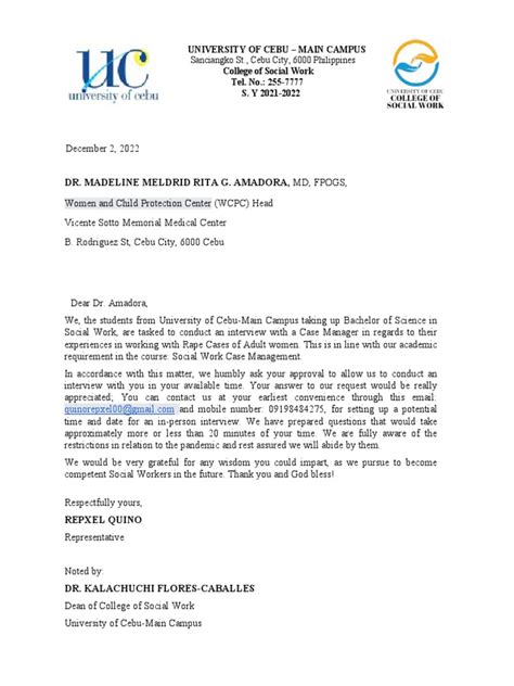 Request Letter Case Management Pdf