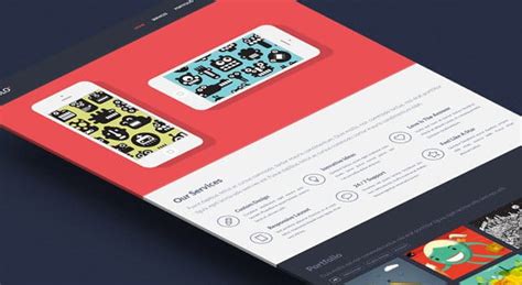 무료 평면 Psd 웹 사이트 템플릿 Psd Uidownload