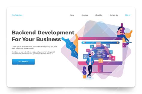Premium Vector Concepts In Software Backend Development And It