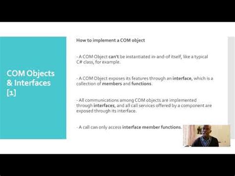 Understanding The Component Object Model P Win YouTube