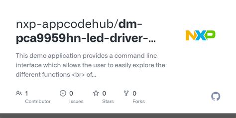 GitHub Nxp Appcodehub Dm Pca9959hn Led Driver With Demo App This Demo Application Provides A