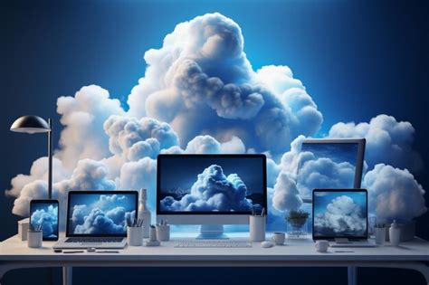 Premium Ai Image Cloud Computing Hosting Technology Internet Of