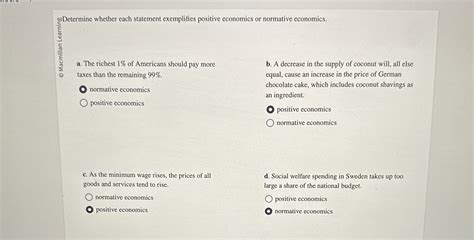 Solved ° ﻿Determine whether each statement exemplifies | Chegg.com