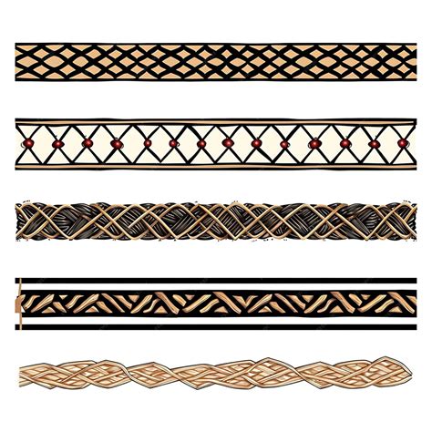 Woven Rattan Borderlines Design With Natural Patterns And Ra Frame