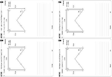 Trigonometry Angles Lengths Higher GCSE Questions AQA These