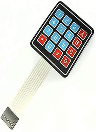 سعر matrix 4 x 4 array 16 key membrane switch keypad keyboard for arduino avr pic raspberry pi