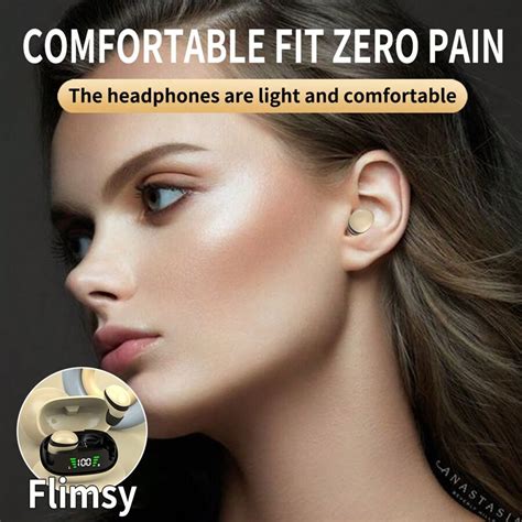 Super Mini Sleep Wireless Earphone Peanut Sized Wearable Earbud For Running Sweatproof And