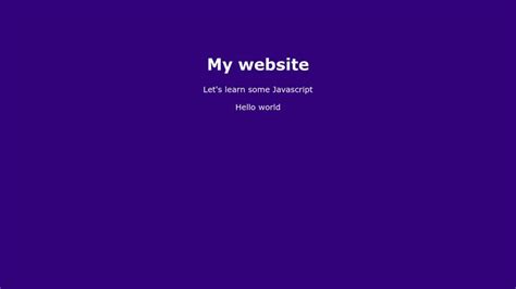 First Step Javascript
