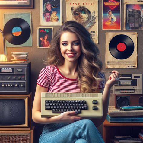 Ai Envisions Women Of The 80s Using C64 Commodore 8 Bit Computers