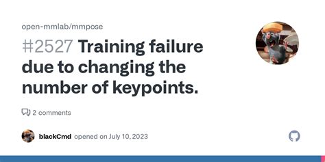 Training Failure Due To Changing The Number Of Keypoints Issue Open Mmlab Mmpose GitHub