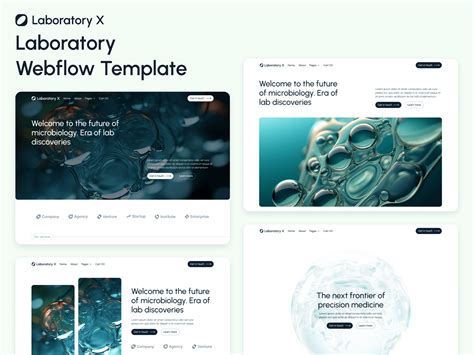 Laboratory X Website Page Template For Webflow