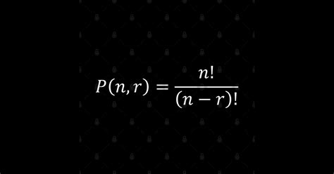 Permutation Formula White Version Permutation Formula Sticker