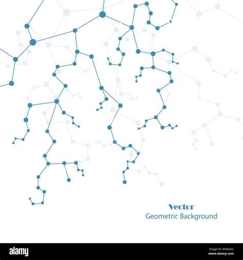 Technical Abstract Background With Connecting Dots And Lines Stock