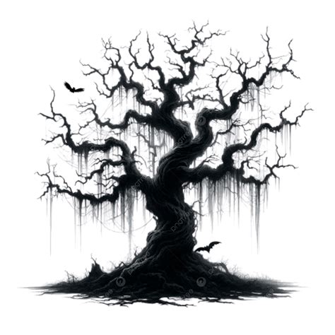 Halloween Scary Tree Clip Art