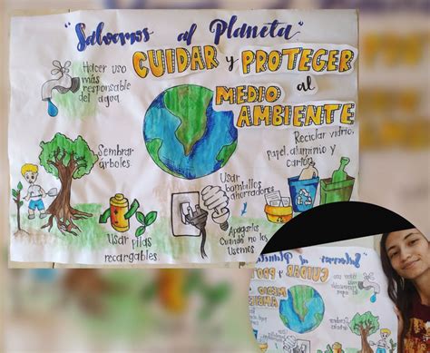 Lamina Dibujada A Mano Sobre El Cuidado Del Medio Ambiente 🌍🤲🏻🙌🏻 Hand