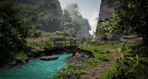 do realistic 3d environment level design landscape terrain design 3d map in ue5 by deviantech
