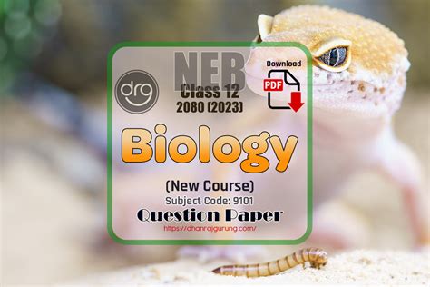 Biology Neb Class 12 Question Paper 2080 2023 Code 9101