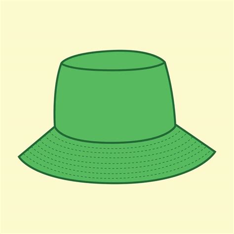 Green Bucket Hat Template Illustration 50749620 Vector Art At Vecteezy