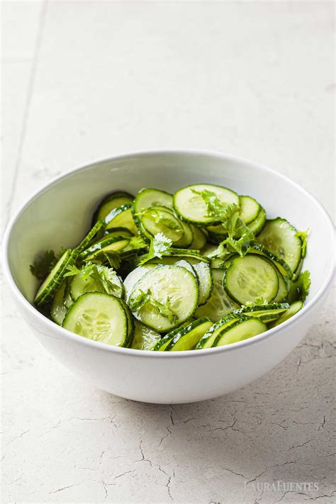 Healthy Cucumber Salad With Cilantro And Lime Laura Fuentes
