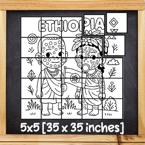 Surma Tribe Ethiopia Collaborative Poster Lip Plates And Body Art