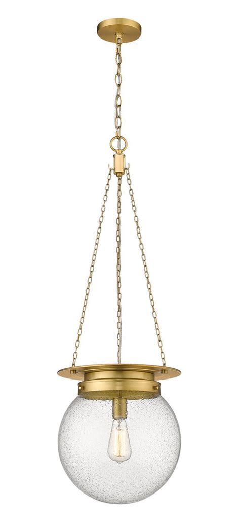 Z Lite 7505p13 Hbr One Light Pendant Calhoun Heritage Brass