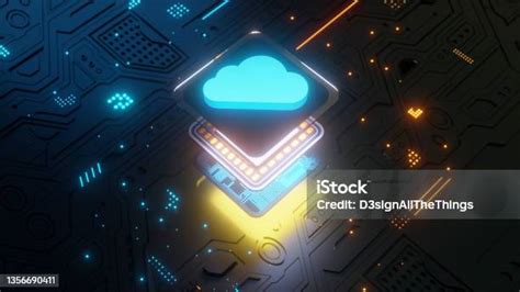 기술 마더보드 배경의 미래 형 클라우드 기호 개념 적 이미지의 3d 렌더링 0명에 대한 스톡 사진 및 기타 이미지 0명 3차원 형태 가상현실 Istock